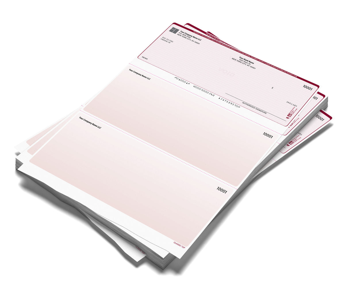 Computer Check On Top (Printed) – Express Check Printing